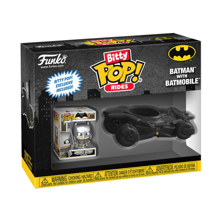 Funko Bitty Pop Armored Batman with Batmobile Toys R Us Brunei